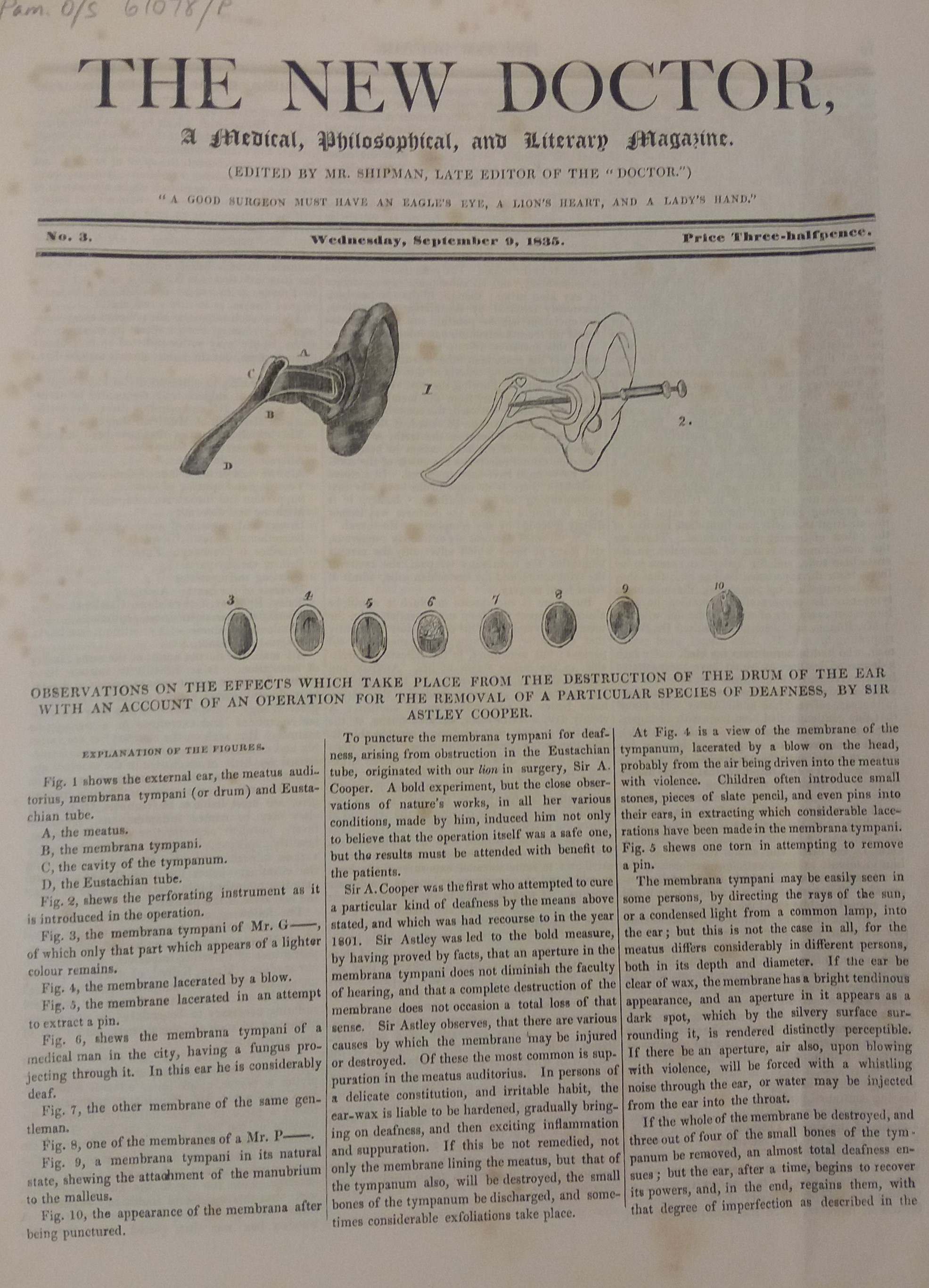 The Doctor (1832-7) | Constructing Scientific Communities
